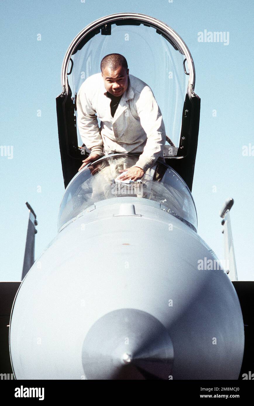 Crew chief, STAFF Sergeant Ramel Hayley, 493rd Fighter Squadron RAF ...