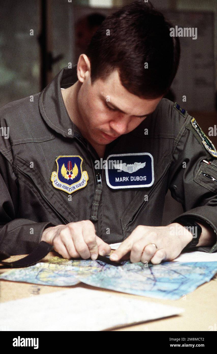 F-15 pilot, Captain Mark Doubois, 492nd Fighter Squadron from RAF Lakenheath, United Kingdom ...