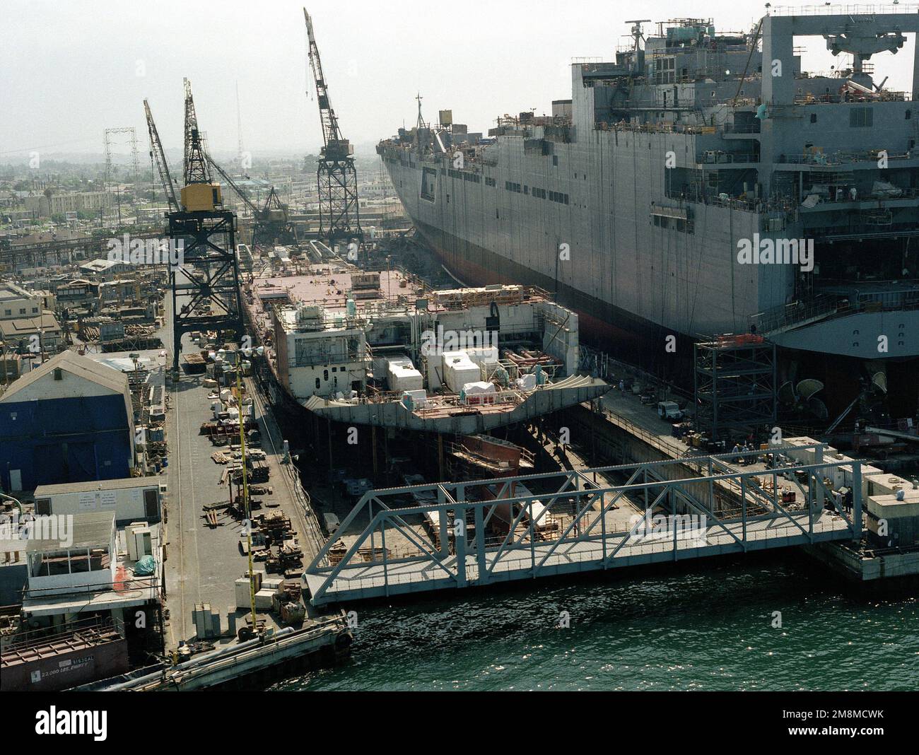 Port quarter view of the Military Sealift Command (MCS) vehicle ...