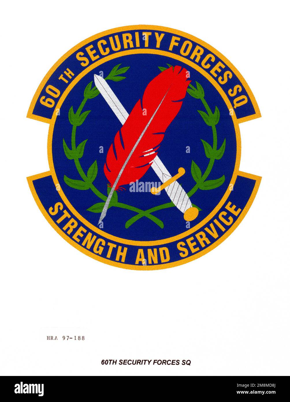 Air Force Organizational Emblem: 60th Security Forces Squadron, Air Mobility Command. Base ...