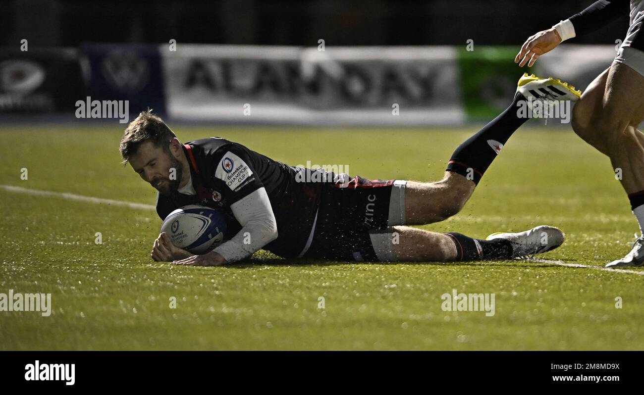 Barnet, United Kingdom. 14th Jan, 2023. EPCR Challenge Cup. Saracens V ...