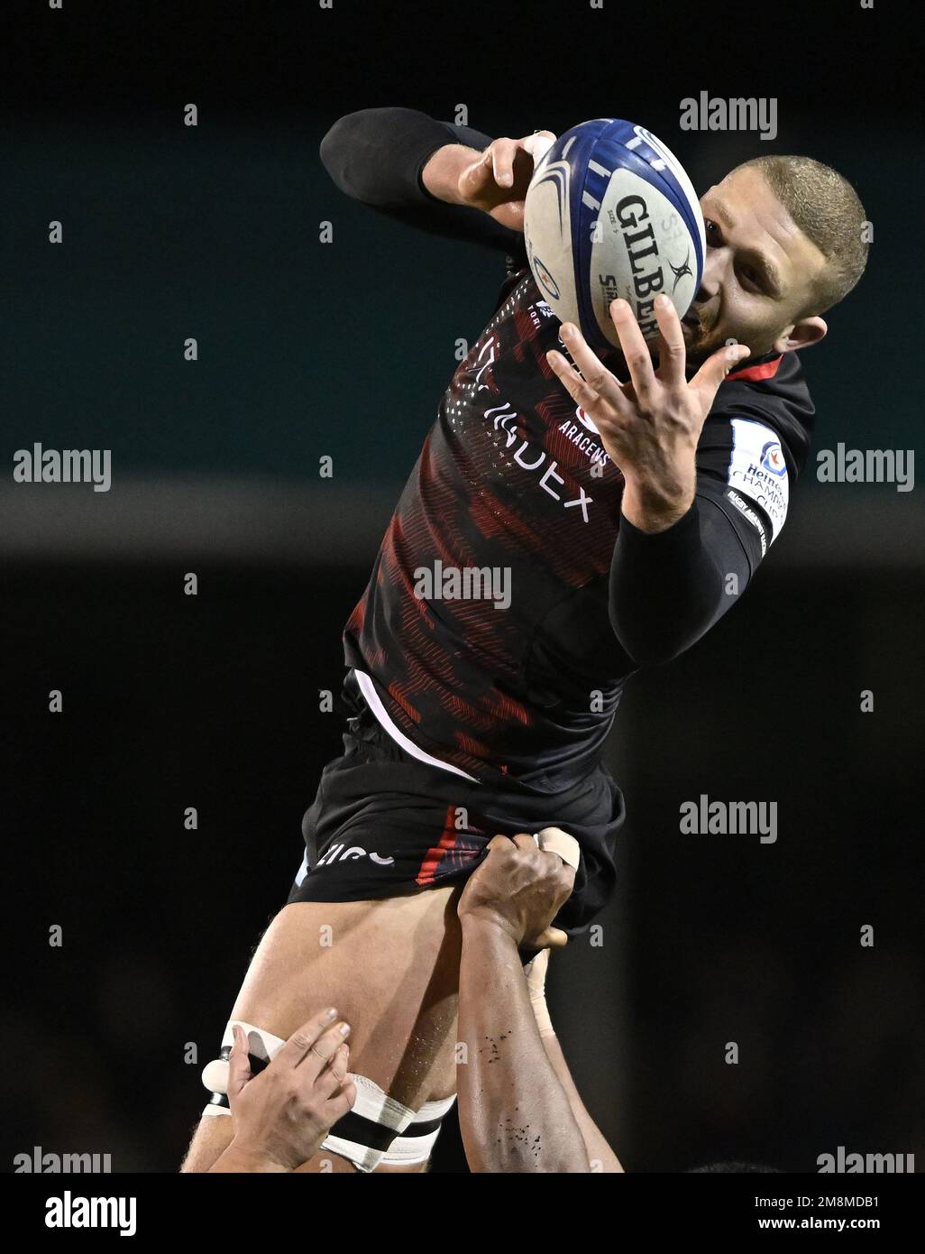 Barnet, United Kingdom. 14th Jan, 2023. EPCR Challenge Cup. Saracens V ...
