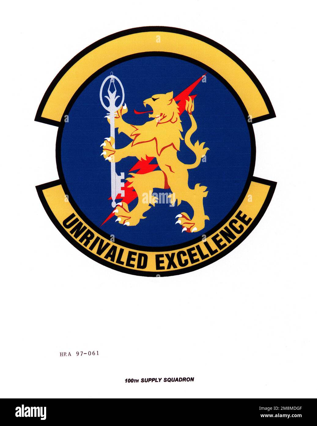 Air Force Organizational Emblem: 100th Supply Squadron, United States ...