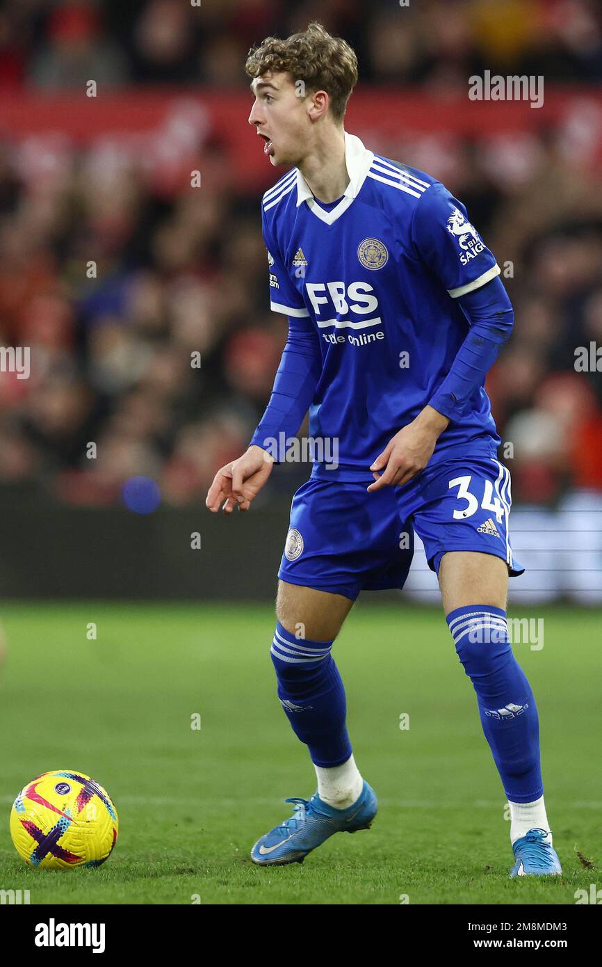 Nottingham, England, 14th January 2023. Lewis Brunt of Leicester City ...