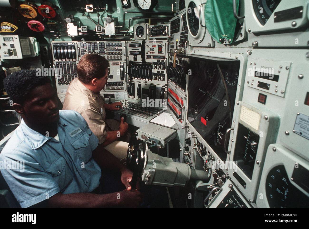 Crewmembers of the nuclear-powered attack submarine USS Oklahoma City ...