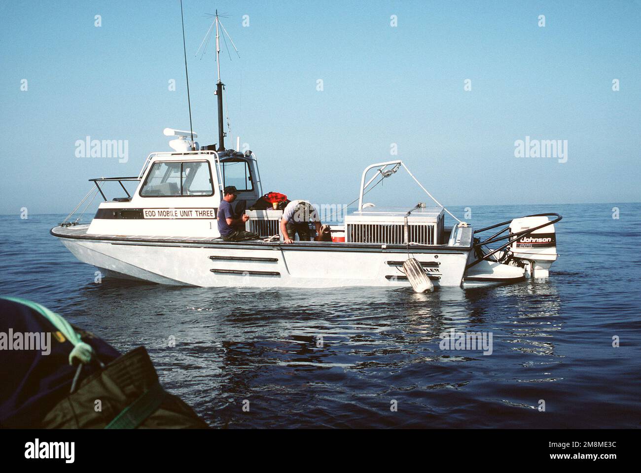 Navy explosive ordnance disposal personnel from EOD Mobile Unit Three ...