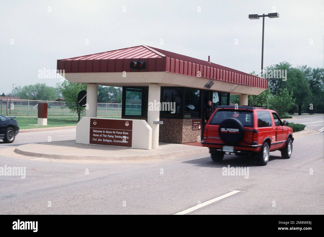 A close-up view of the main gate. Base: Vance Air Force Base State ...