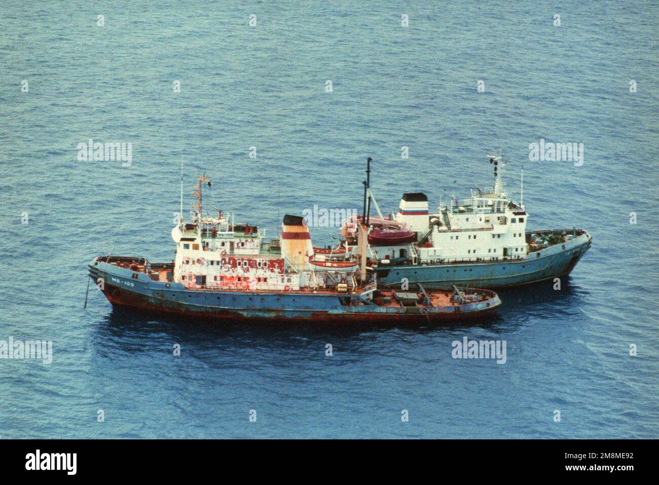 Aerial port side view of the Russian Navy Pacific Fleet Goryn class ...