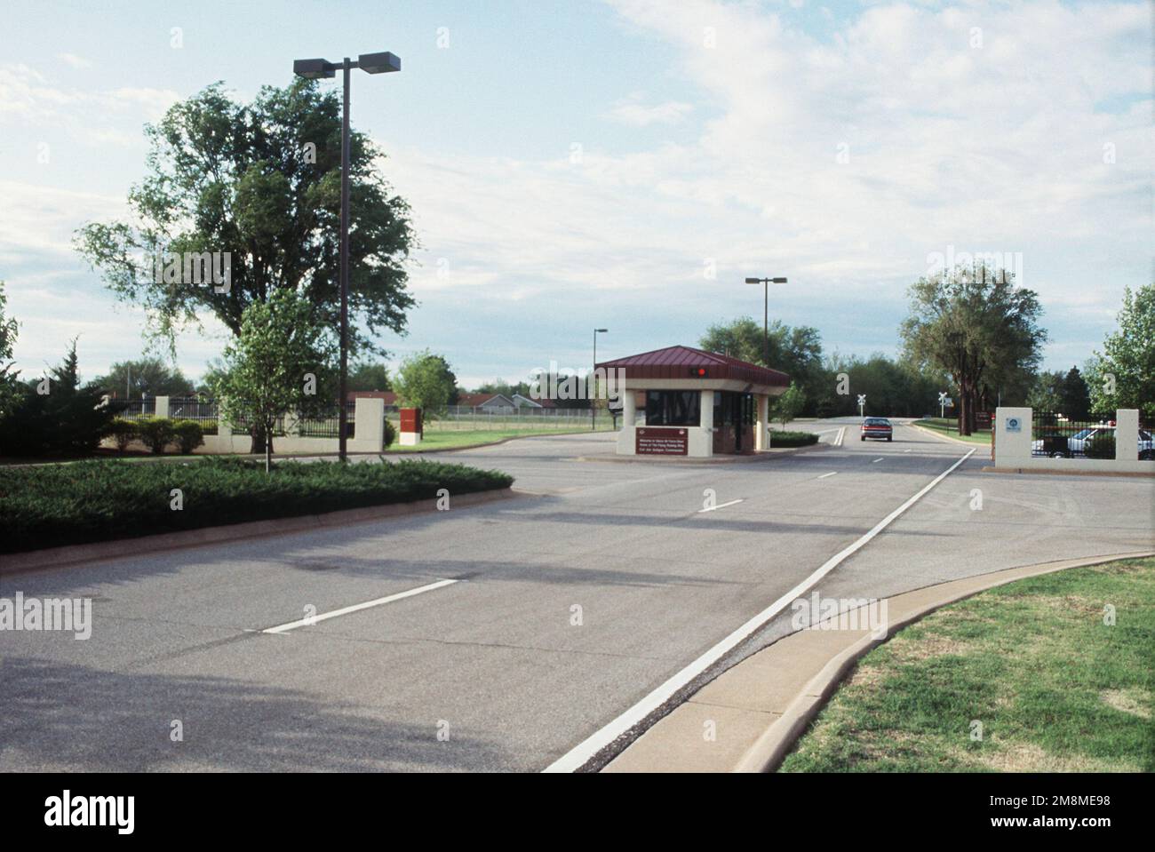 A long-range view of the main gate. Base: Vance Air Force Base State ...