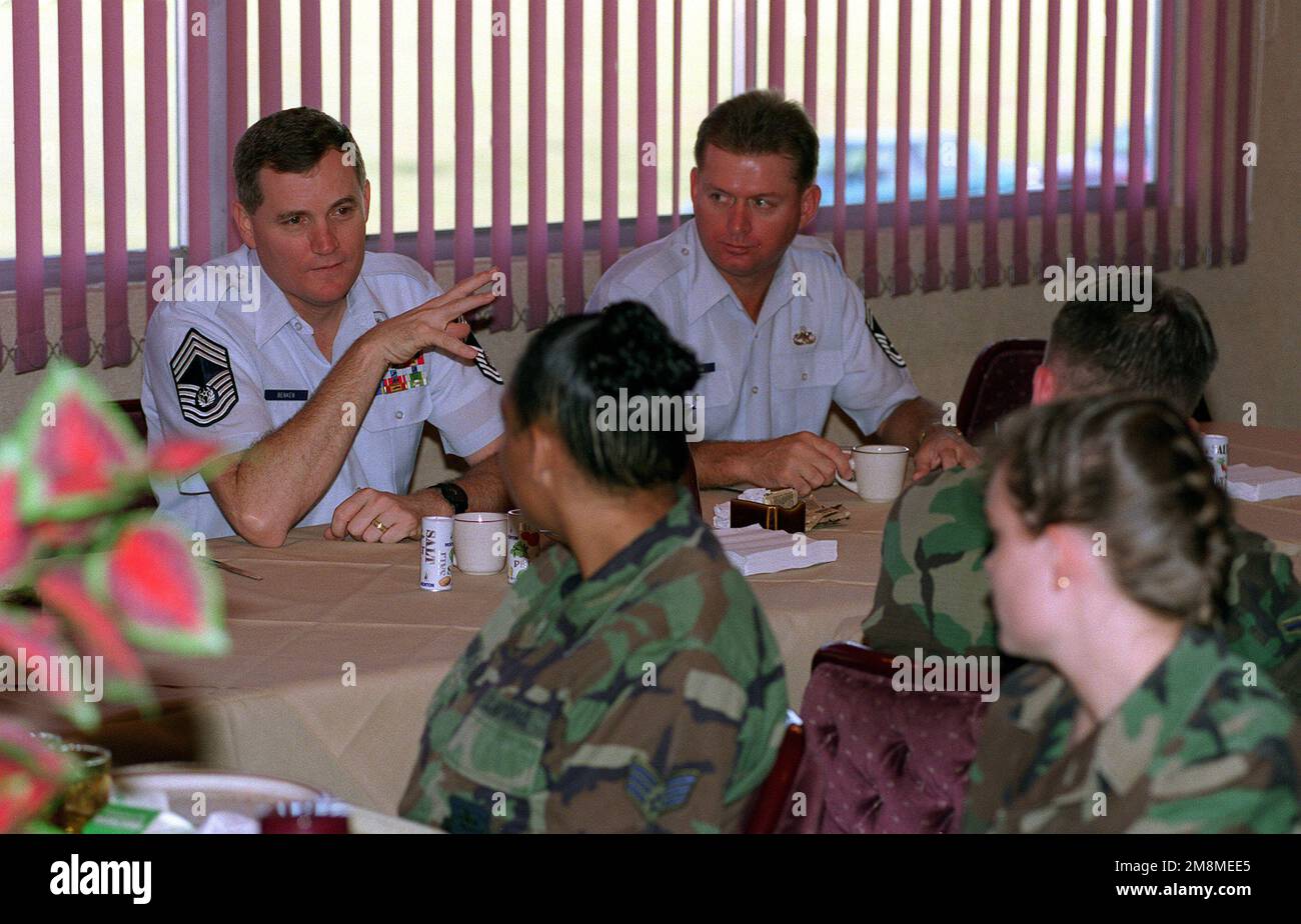 CHIEF MASTER Sergeant of the Air Force Eric W. Benken (left) with CHIEF ...
