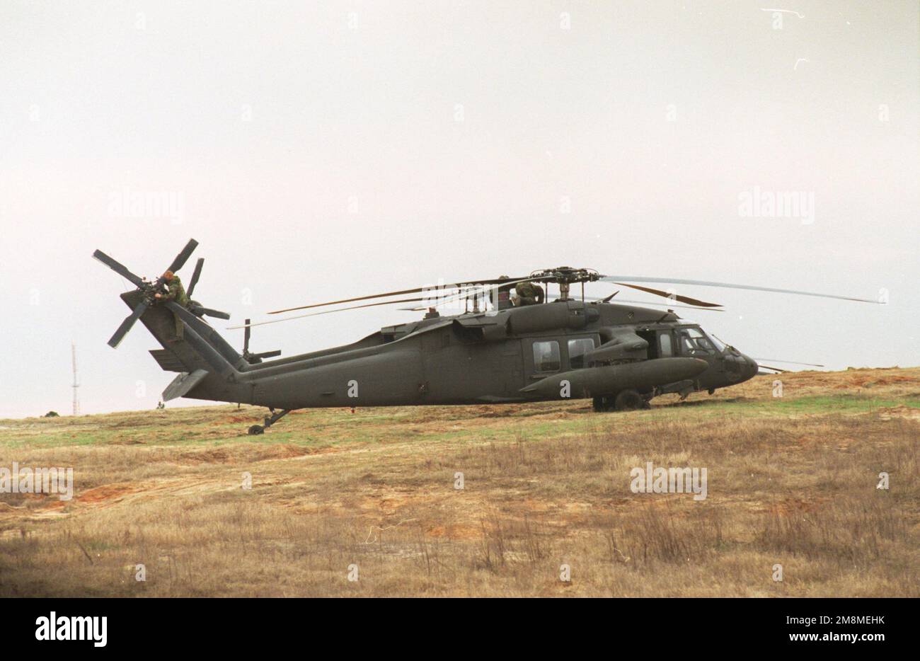 UH-60 Black Hawk (Blackhawk) helicopters are prepared for action during ...