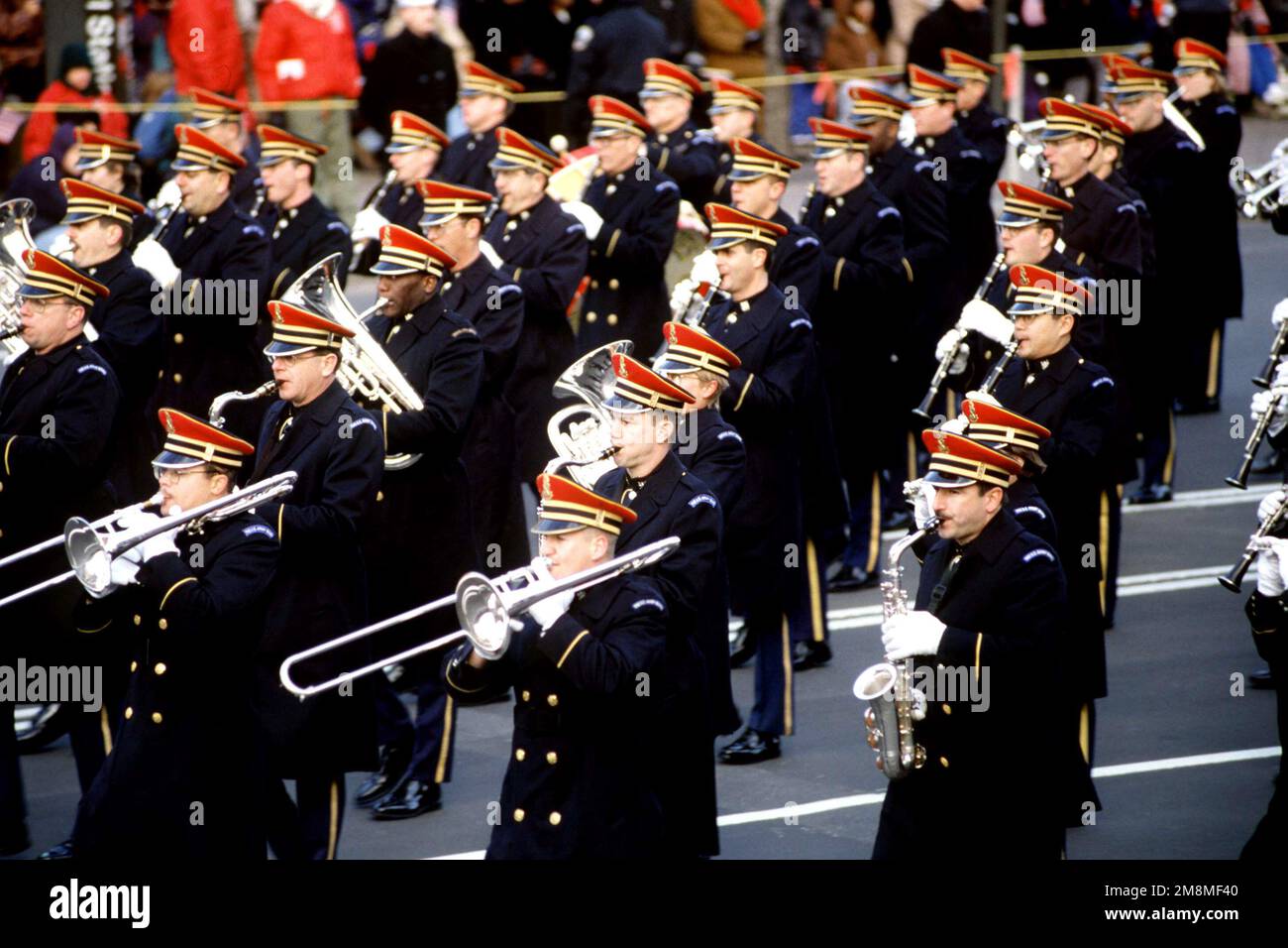 The US Army Band (Pershing's Own) marching in the Presidential ...