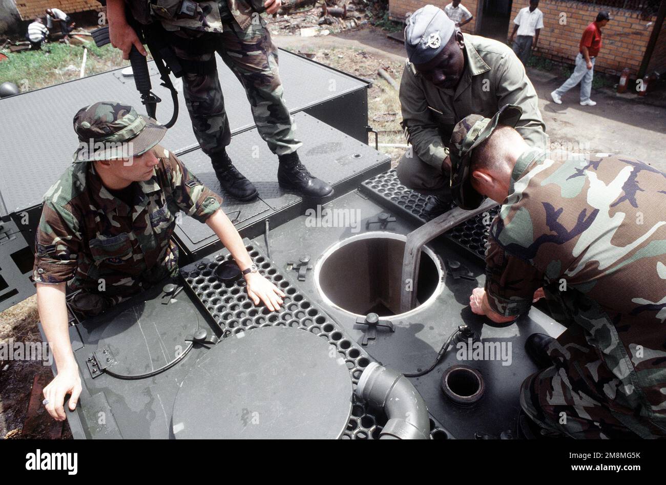 U.S. Air Force fire fighter from the 86th Civil Engineering Squadron ...