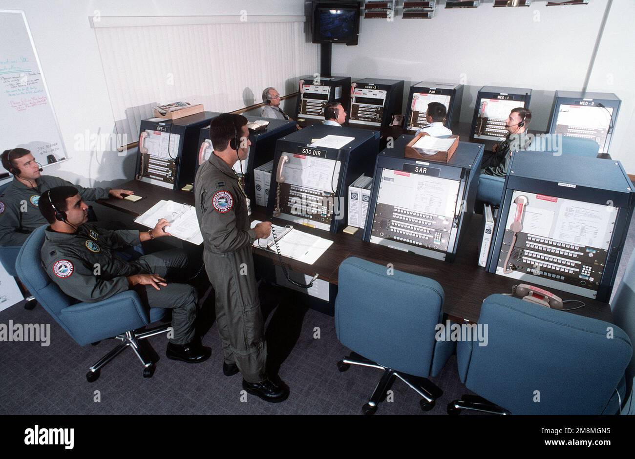 The support control center, part of the Department of Defense Manned ...