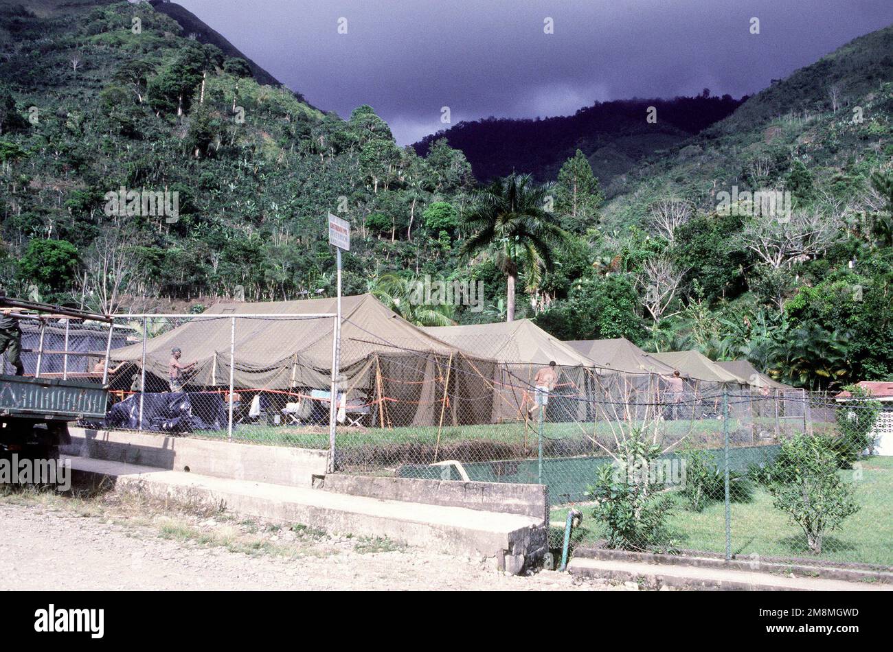 Tent city, which was the home for members of the Air National Guard ...