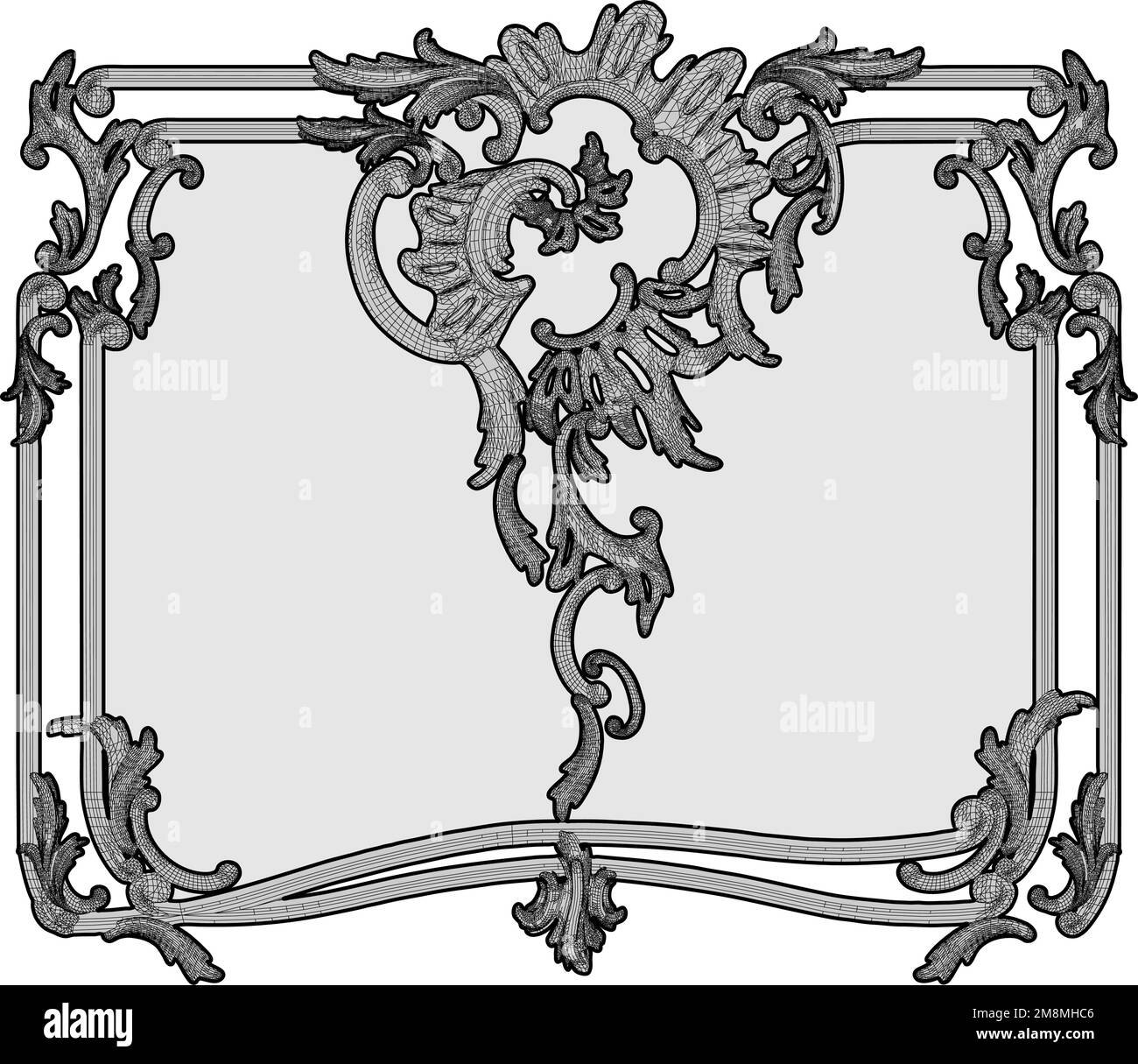 Gothic Frame Vector. Illustration Isolated On White Background. A ...