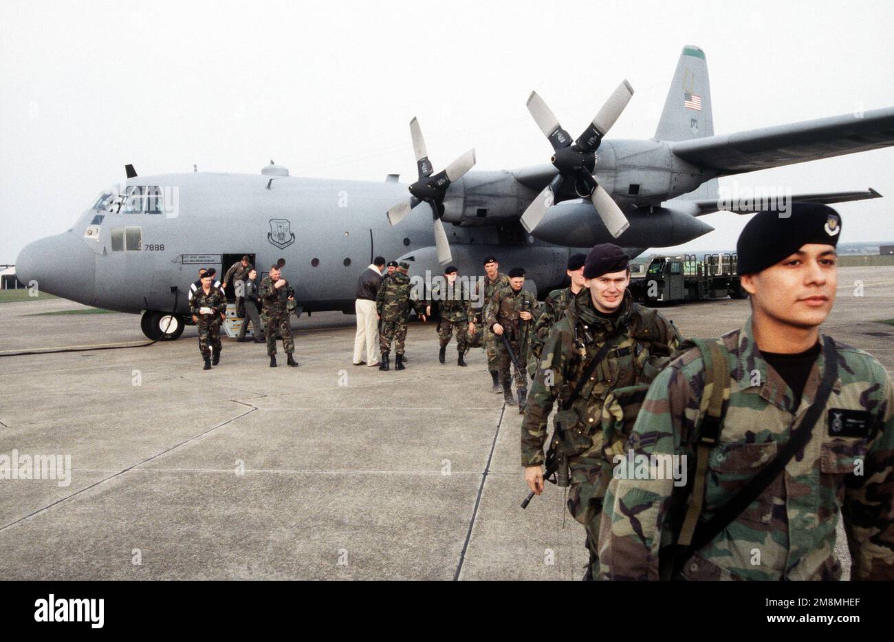 Members of the 48th Security Police Squadron, Charlie Flight ...