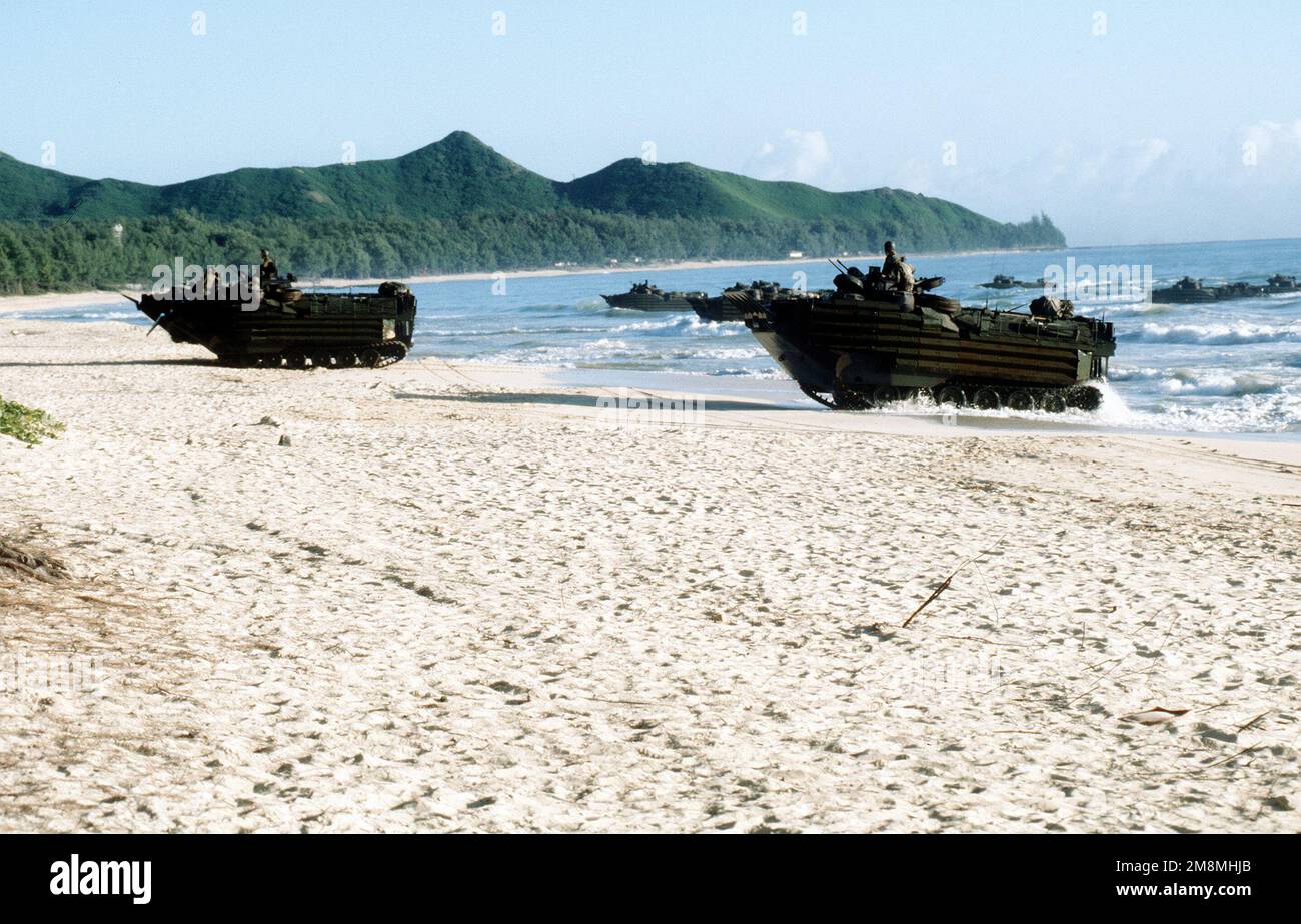 United States Marine Corps amphibious assault vehicles from the 15th ...