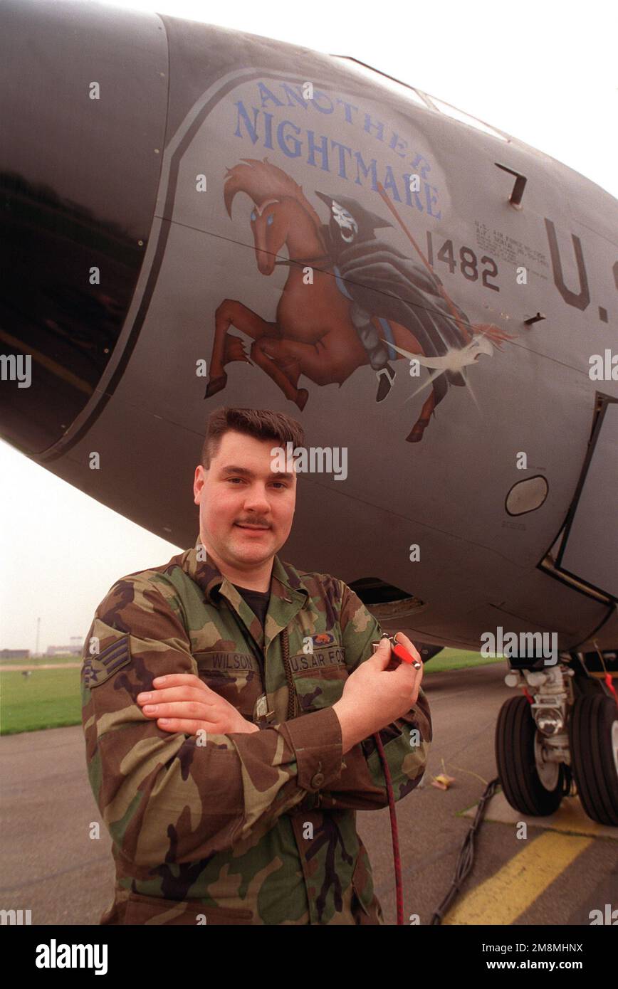 SRA Matthew Wilson, 100th Aircraft Generation Squadron, poses in front ...