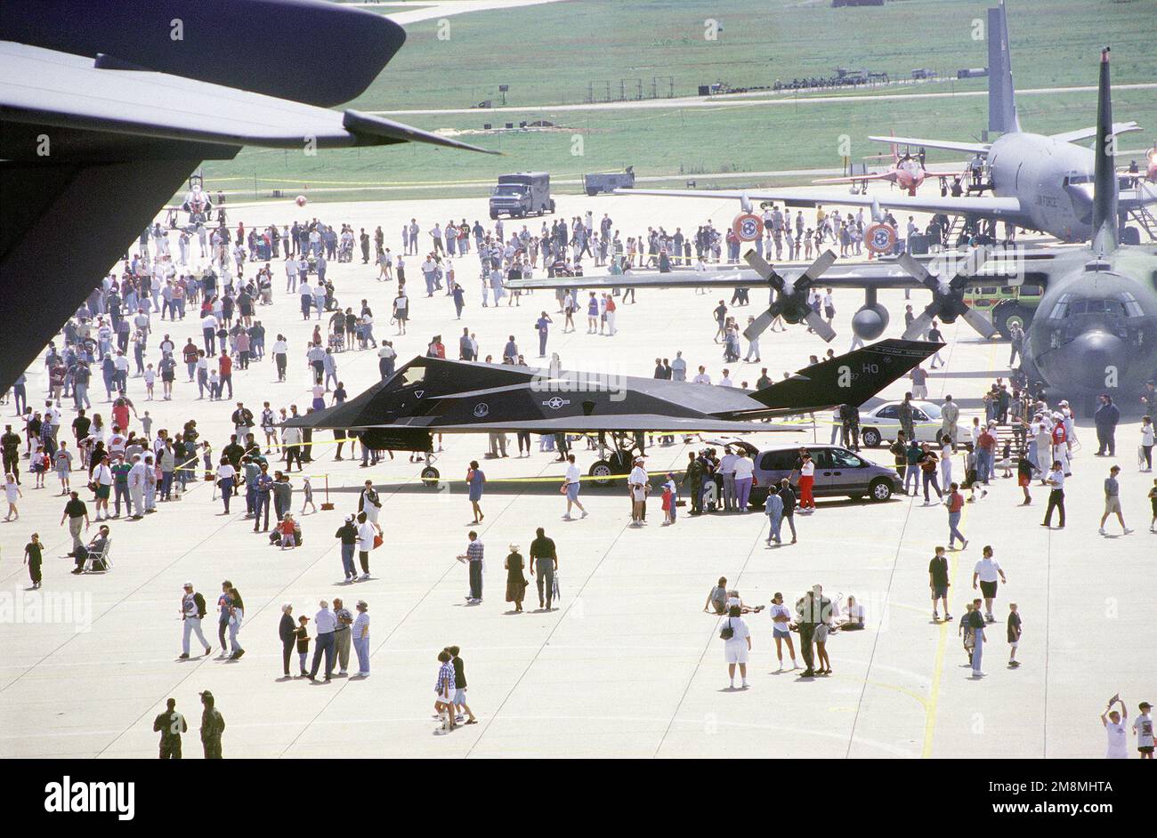 F-117 Stealth fighter, KC-135 refueling tanker and a C-130 Hercules ...