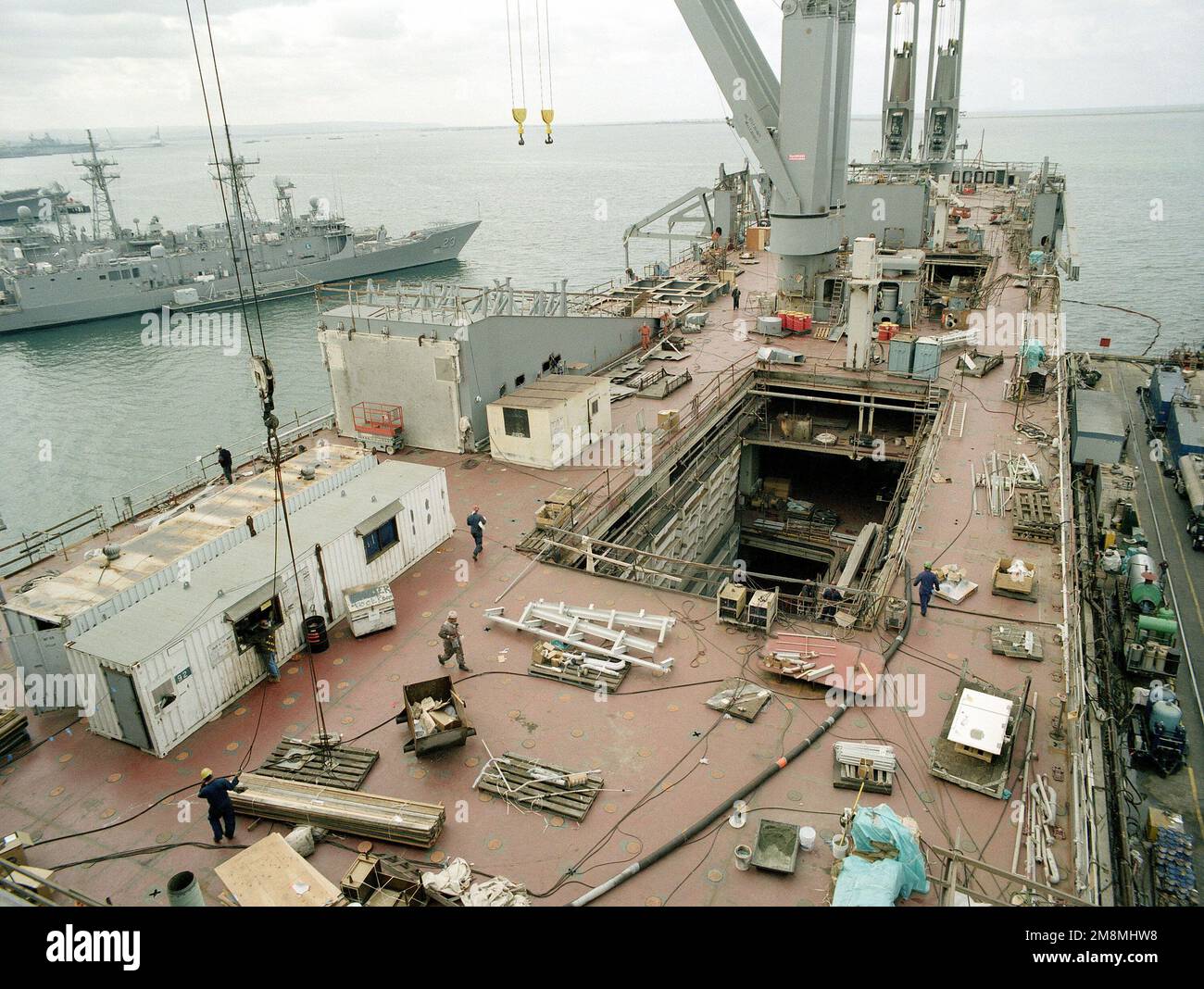 A view on board the MSC (Military Sealift Command) strategic heavy lift ship USNS SODERMAN (T ...