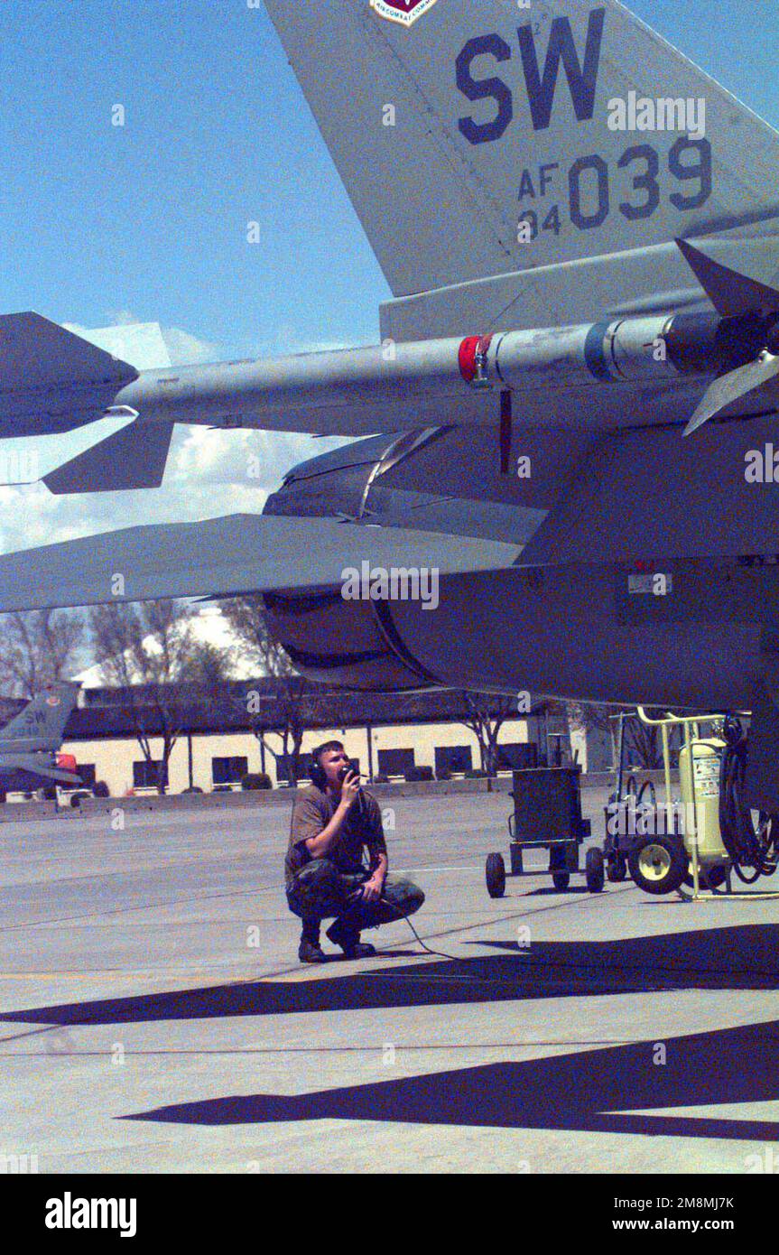 Crew CHIEF AMN Jason Bass, 77th Fighter Squadron, Shaw Air Force Base ...