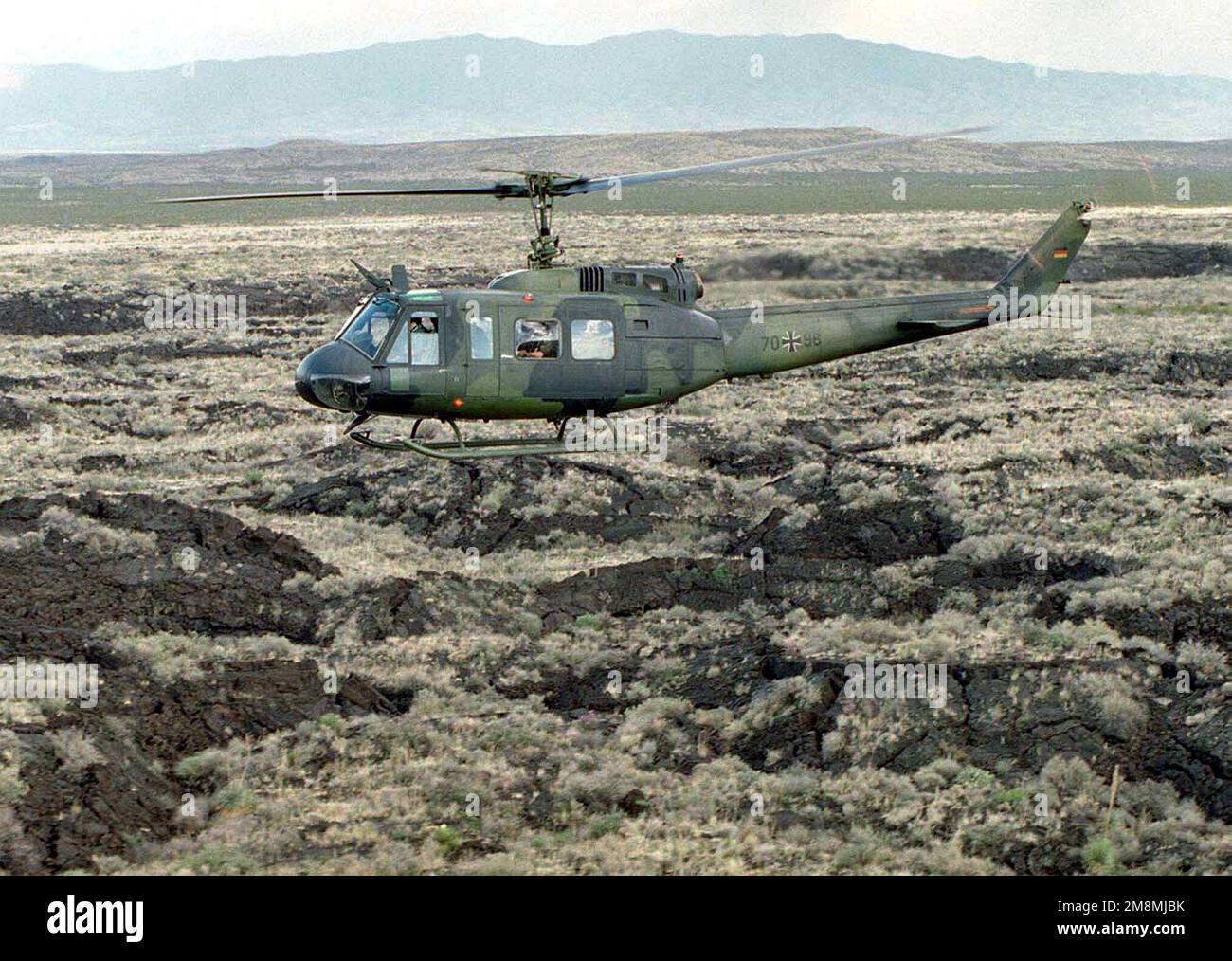 A German Armed Forces UH-1B helicopter from the Squadron Air Transport ...