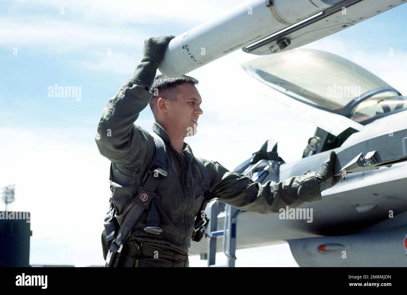 F-16 pilot, 1LT Craig Hollis, 523rd Fighter Squadron based at Cannon ...