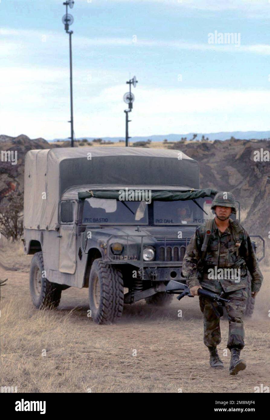 SGT Back, 31st Brigade, FDC (Fire Direction Center) escorts acts as a ...