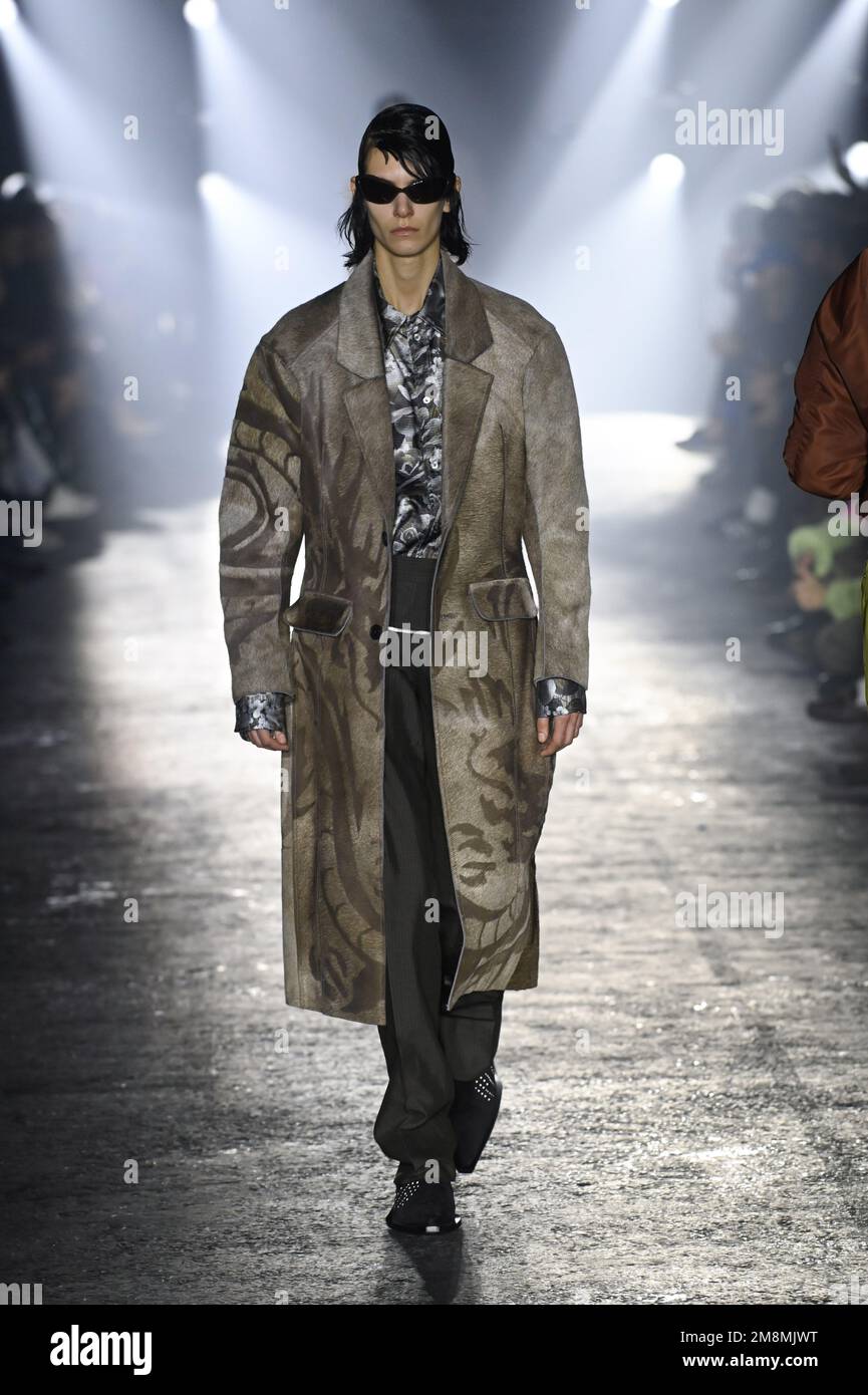 Milan, Italy. 11th Jan, 2023. Milan, Men Fashion Week, Fall Winter 2023 ...