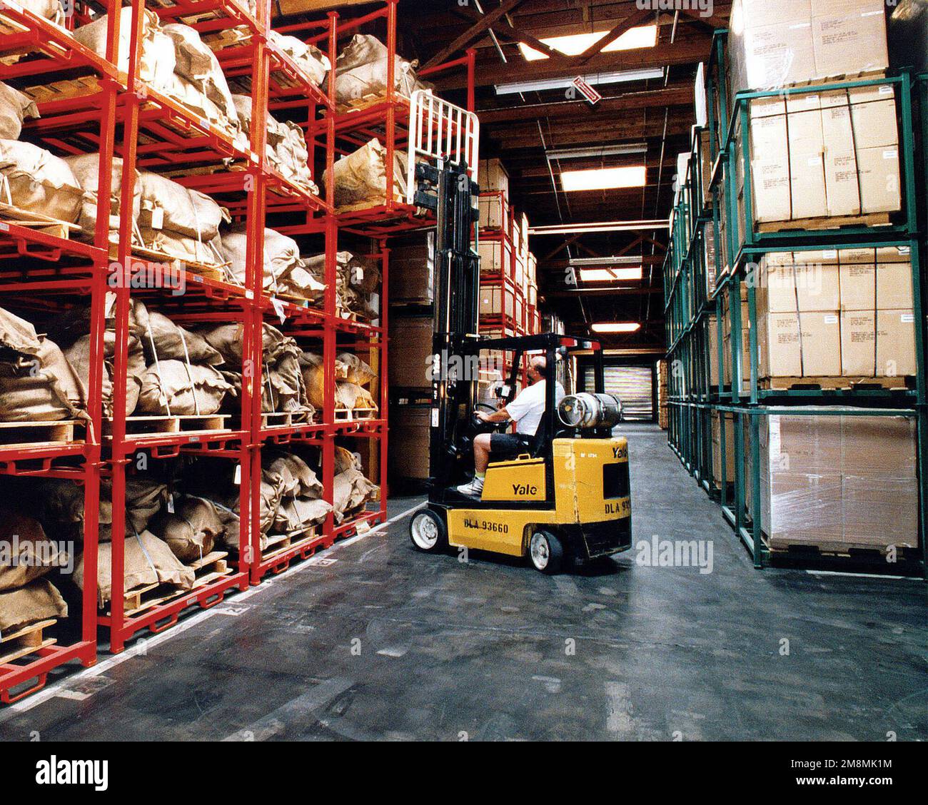 Yermo Annex. A propane operated forklift, operated by civilian ...