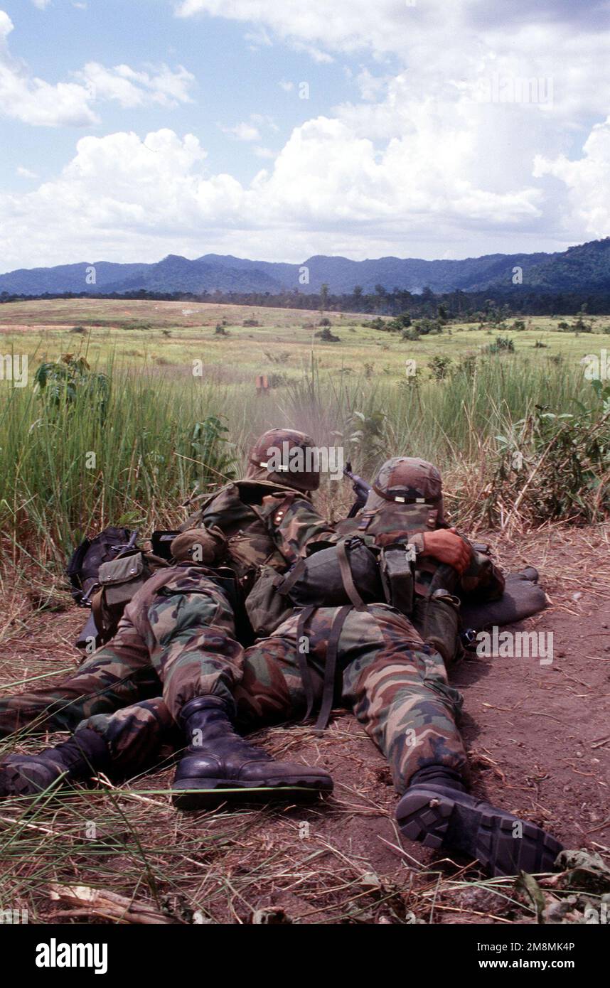 Marines from Machine Gun Team Two, Weapons Platoon, Kilo Company, 3rd ...