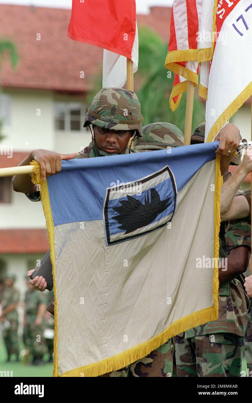 CSM Lynch rolls the flag during the 470th Military Intelligence ...