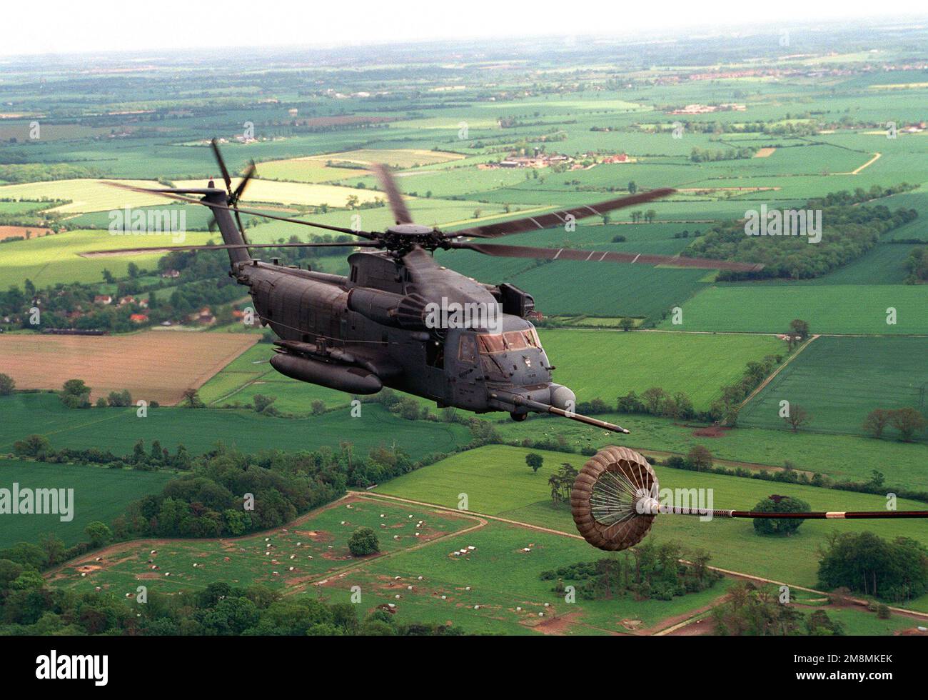 Air to air view, an MH-53J Pave Low III helicopter from the 21st ...