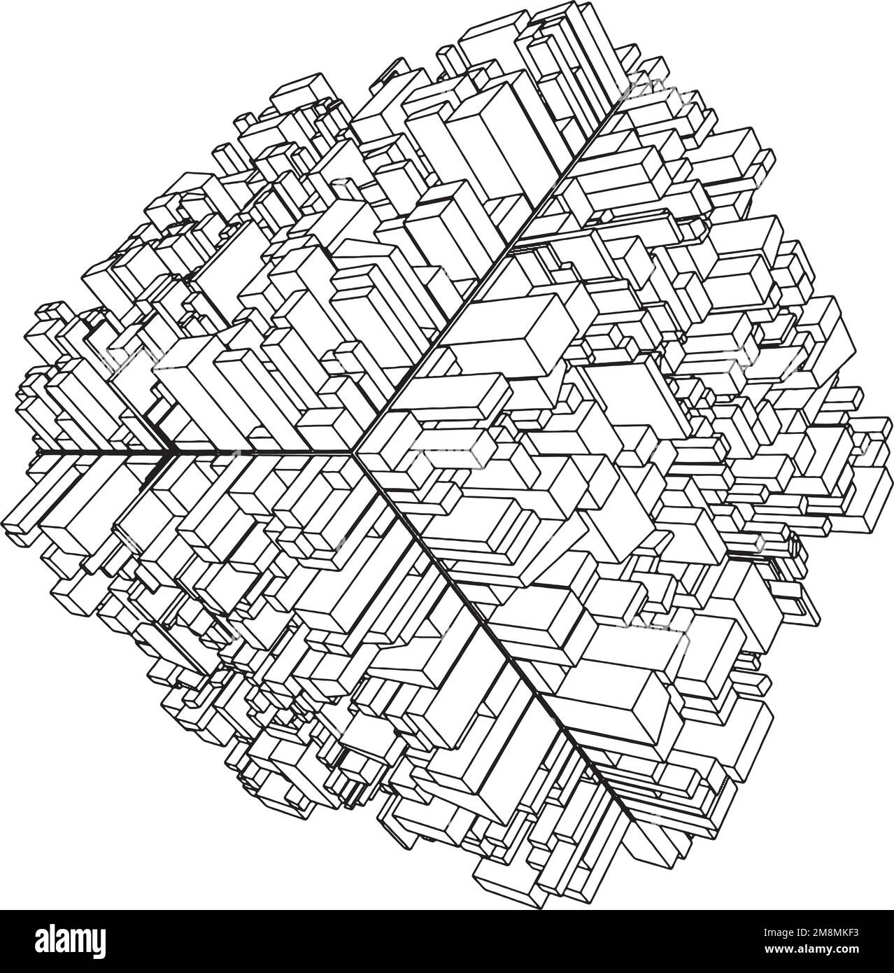 Abstract Urban City Buildings Cube Boxes Prism Vector Stock Vector ...