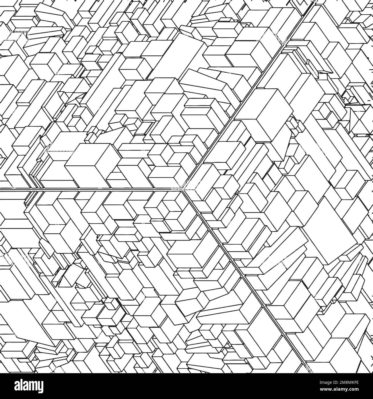 Abstract Urban City Buildings Cube Boxes Prism Vector Stock Vector ...