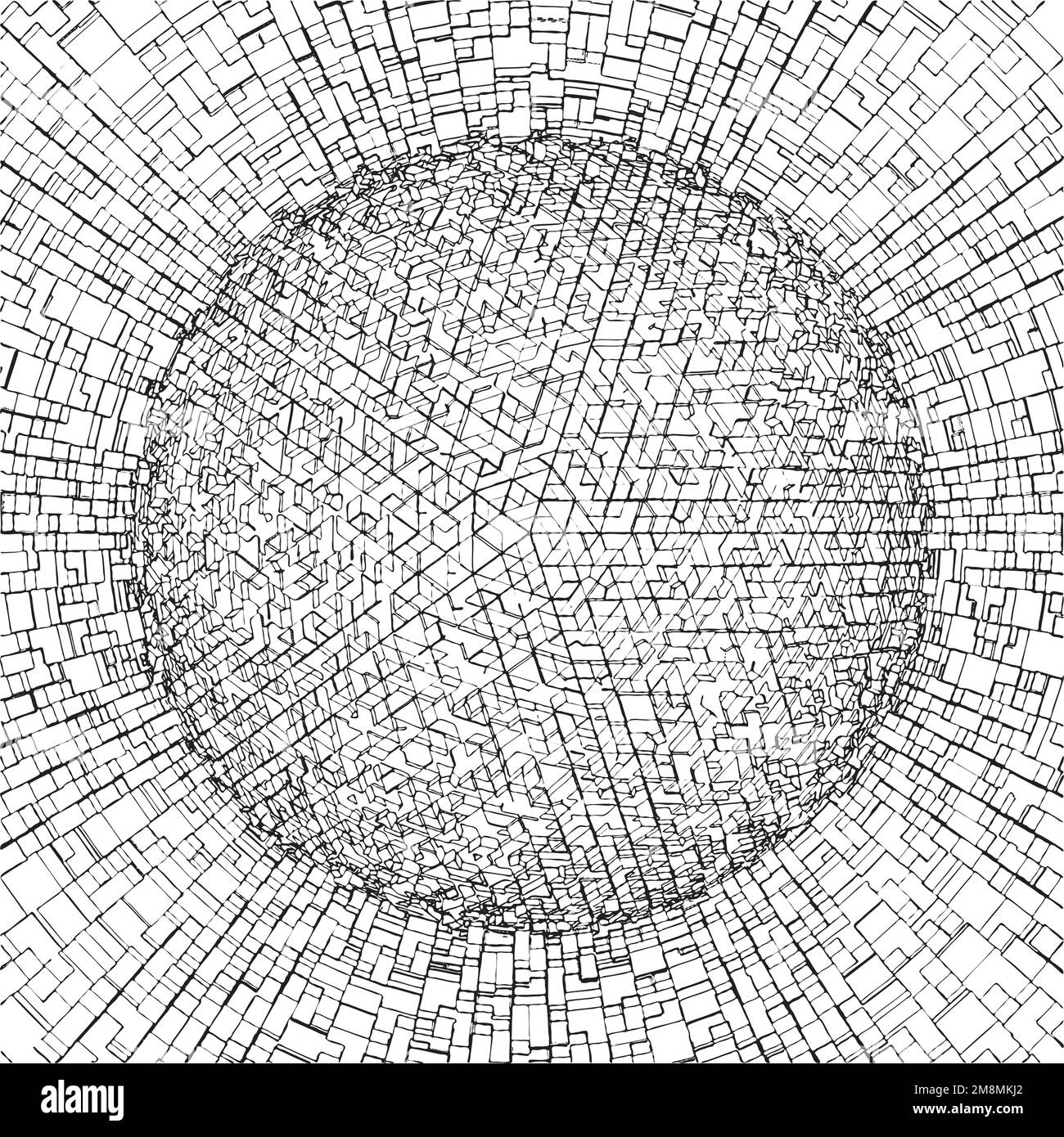 Abstract Urban City Globe Vector Stock Vector Image & Art - Alamy