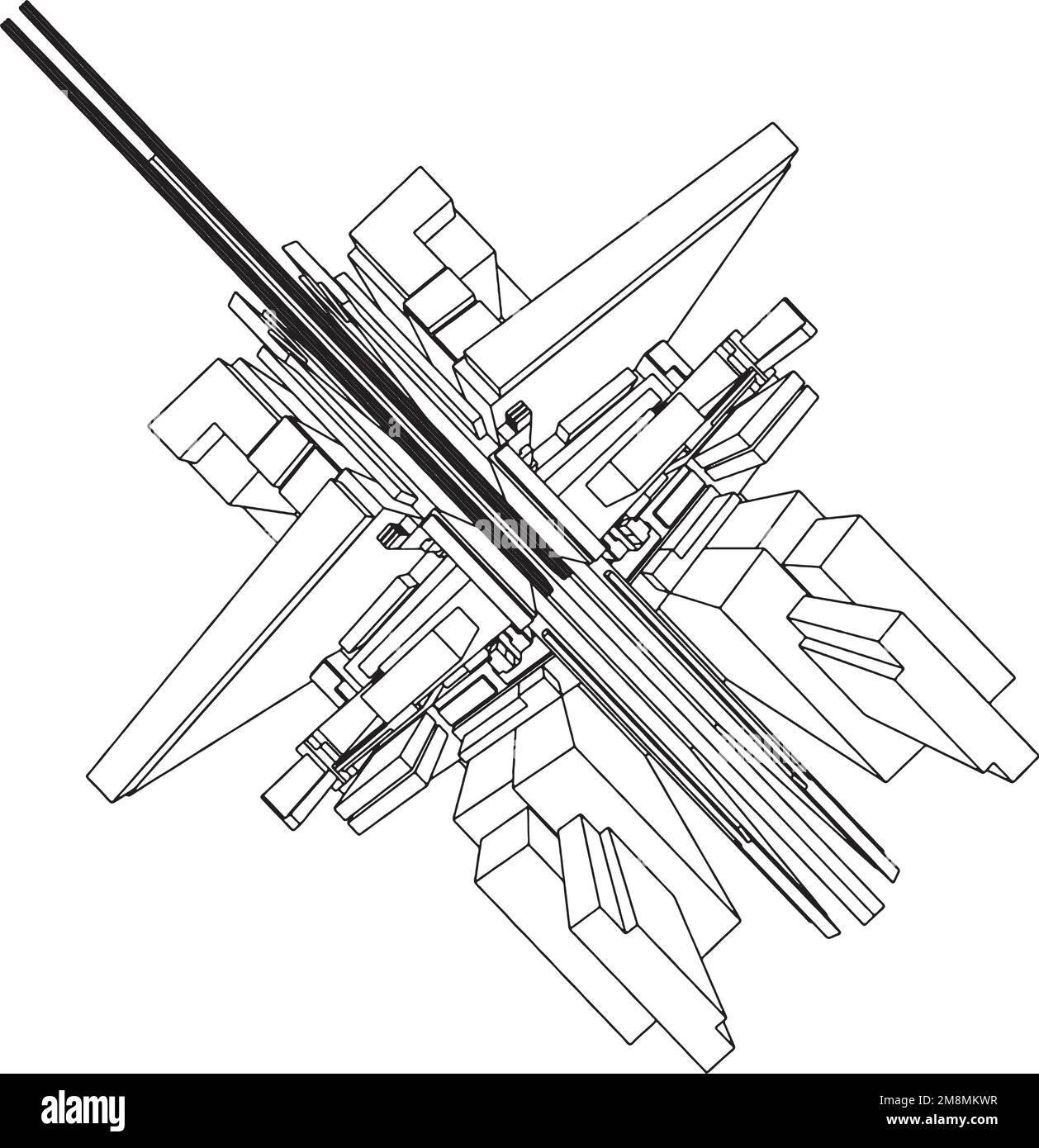 Abstract Urban City Buildings Cube Boxes Prism Vector Stock Vector ...
