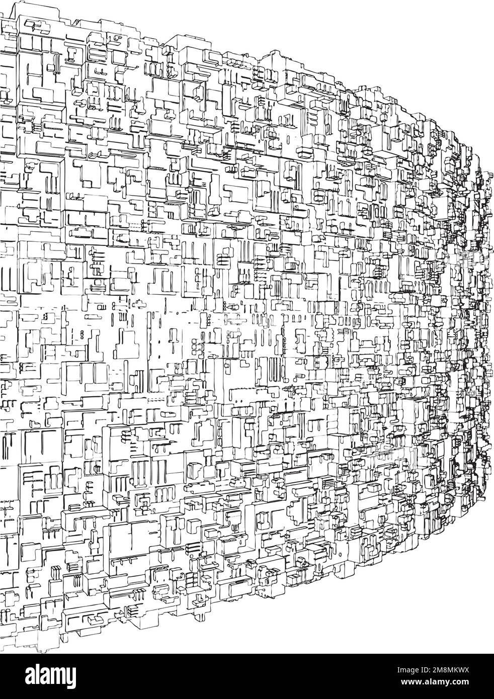 Abstract Urban City Buildings Cube Boxes Prism Vector Stock Vector ...