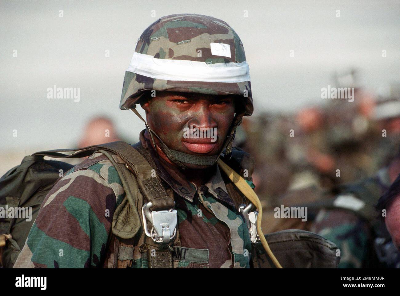 A US Army Soldier from the 82nd Airborne Division/18th Airborne Corps ...