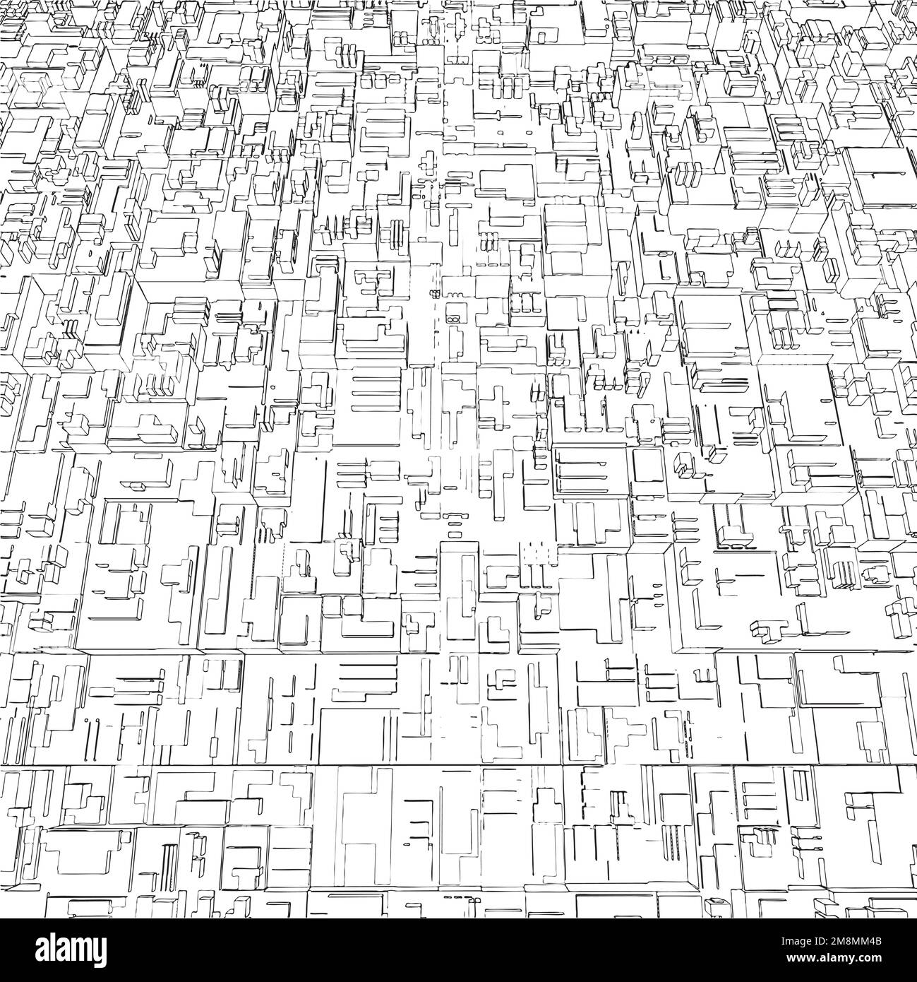 Abstract Urban City Buildings Cube Boxes Prism Vector Stock Vector ...