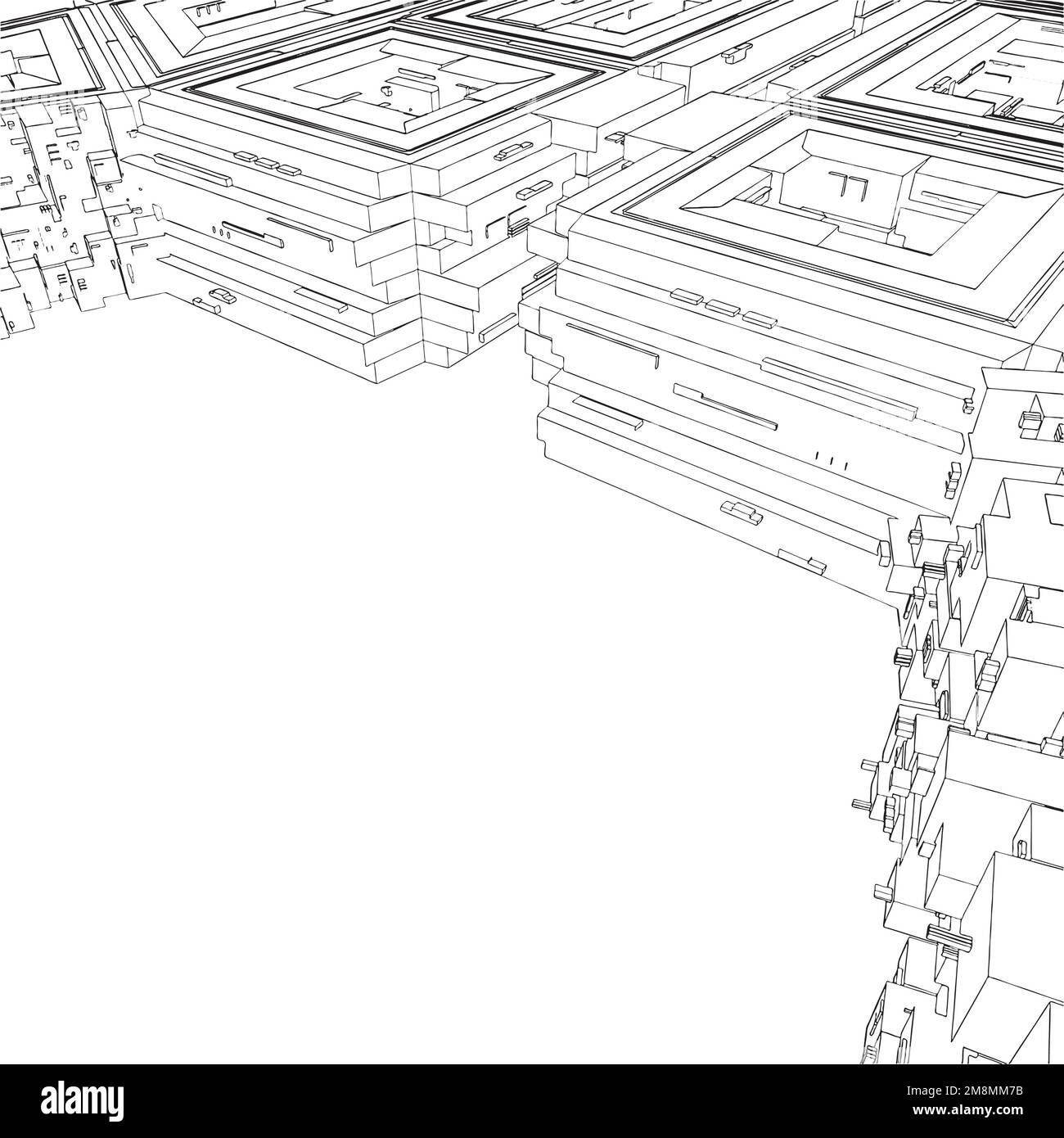 Abstract Urban City Buildings Cube Boxes Prism Vector Stock Vector ...
