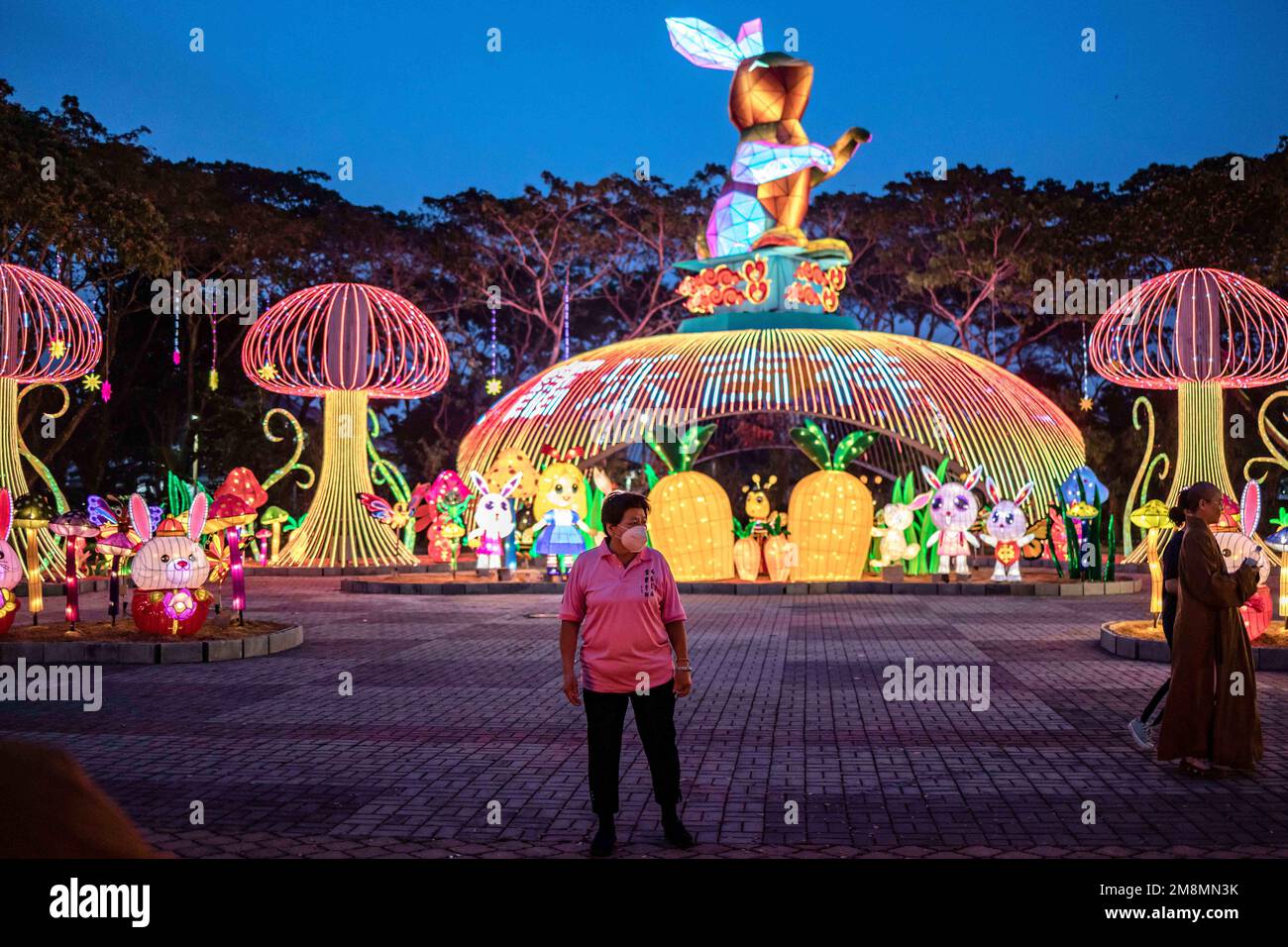 Jenjarom, Selangor, Malaysia. 13th Jan, 2023. A woman stands in front ...