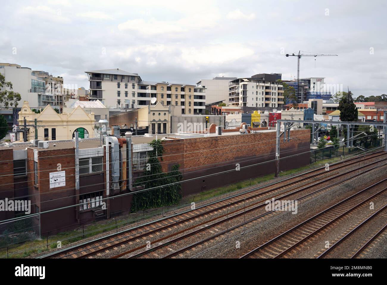 Sydney, NSW - Australia -13-12-2019: Railway tracks in Kogarah station ...