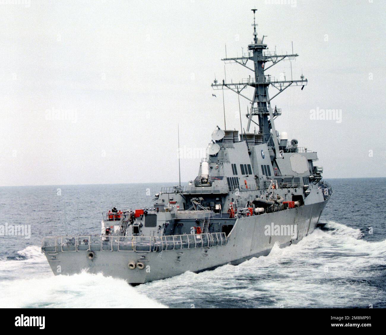 Aerial starboard quarter (135 degrees off centerline) of the guided ...