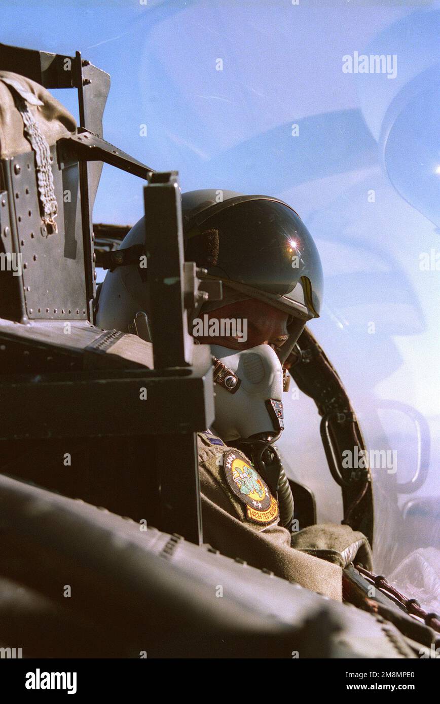 CAPT. Ty Howard of the 422d Test and Eval Squadron, at Nellis AFB, Nev ...