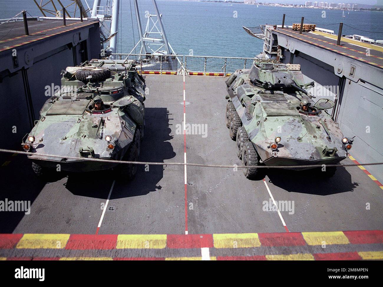 Two Light Armored Vehicles (LAV-25's) driven by PFC Barton and LCPL ...