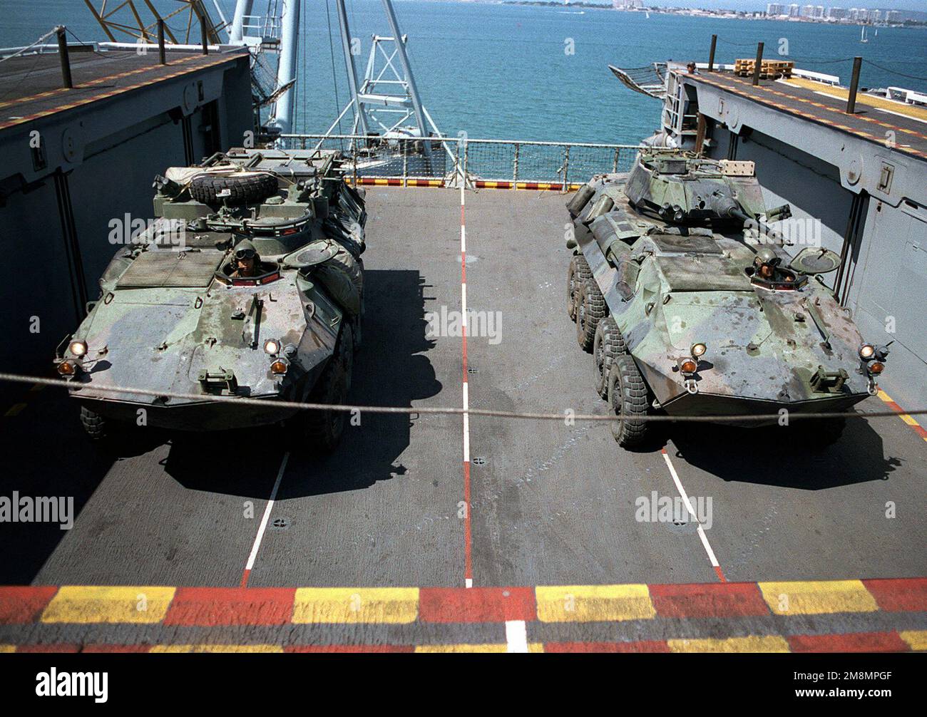 A Light Armored Vehicle-Command and Control (LAV-C2) driven by PFC ...