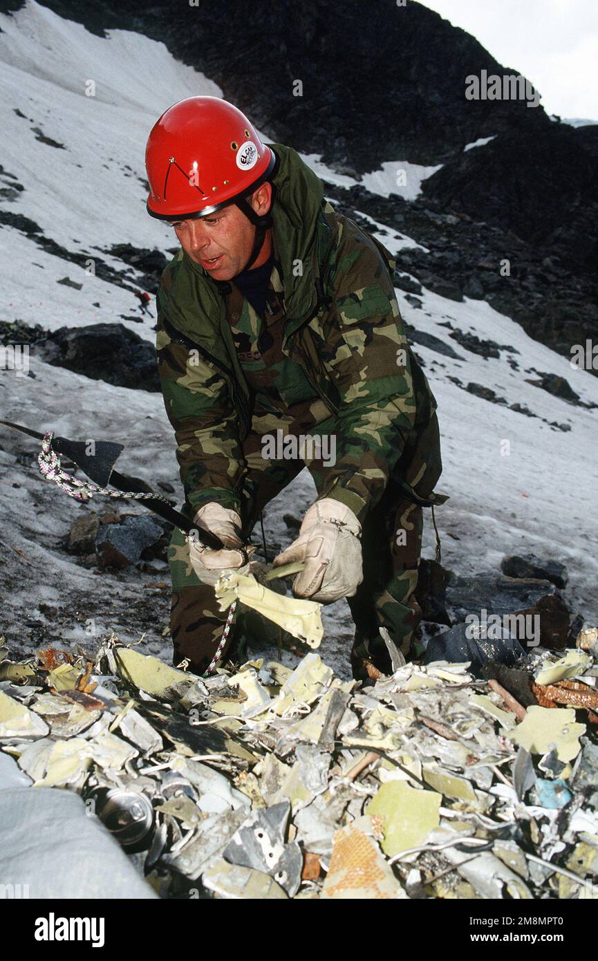 MSGT Mark Ledford, the A-10 representative, looks through an A-10 ...