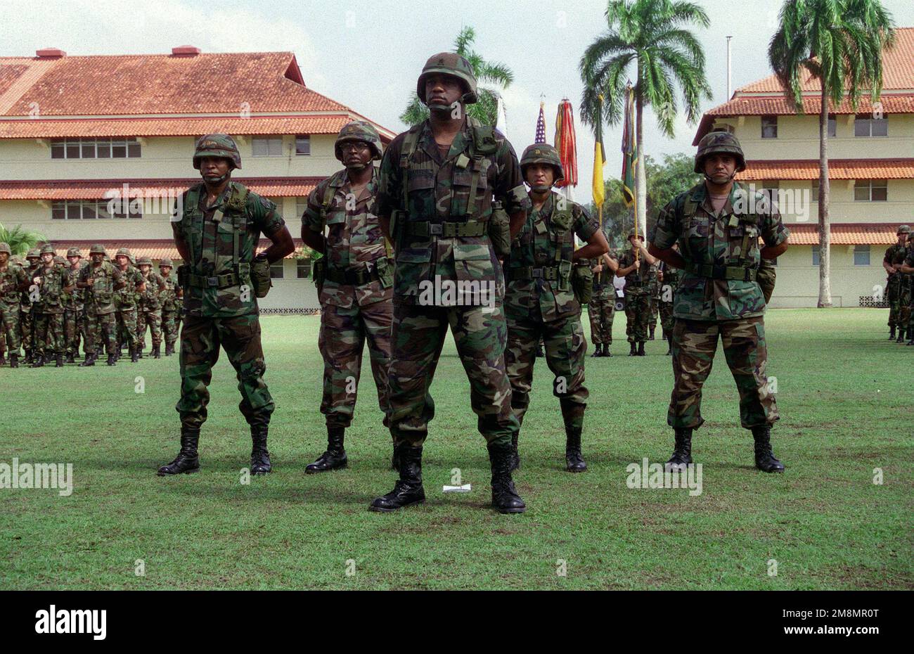 Formation of Military Police Command STAFF, from left to right: MAJ ...